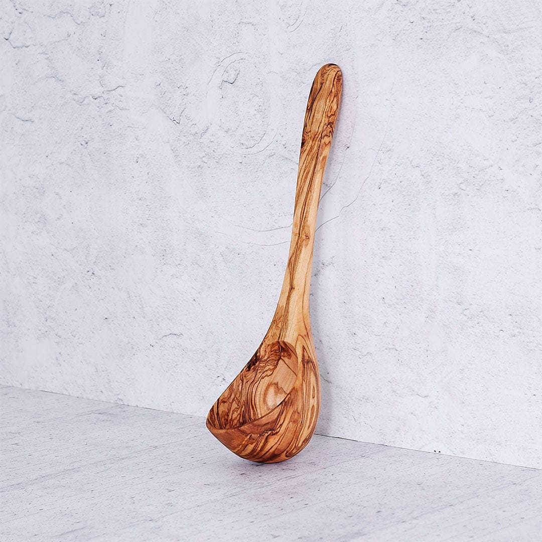 Antica Roma – Olive Wood Serving Ladle – Dolceterra Italian Within US Store