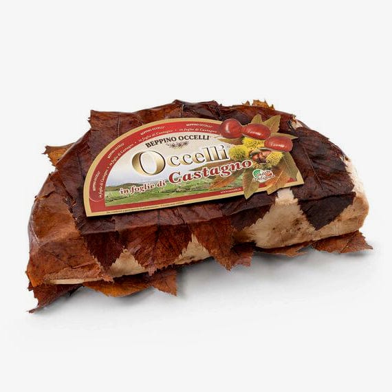 Occelli cheese in chestnut leaves – Dolceterra Italian Within US Store